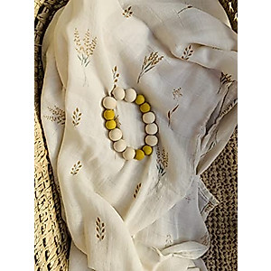 Leyl&Ari Muslin Swaddle Blanket | Receiving Blankets for Baby Boy Girl | Floral Swaddle Blanket (Wild Herbs)