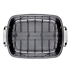 Circulon Ultra Lasting Nonstick Roaster/Roasting Pan with Easy Serve Rack, 17 Inch x 13 Inch, Black
