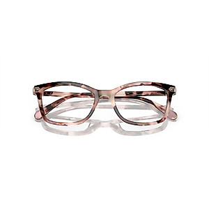 Coach HC6219U Universal Fit Prescription Eyewear Frames, Rose Pearl Tortoise/Demo Lens, 51 mm