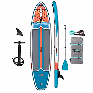 Drift Inflatable Stand Up Paddle Board - SUP Paddle Board and Accessories, Including Pump, Paddle, and More - Native Floral, Adult, 11'6"