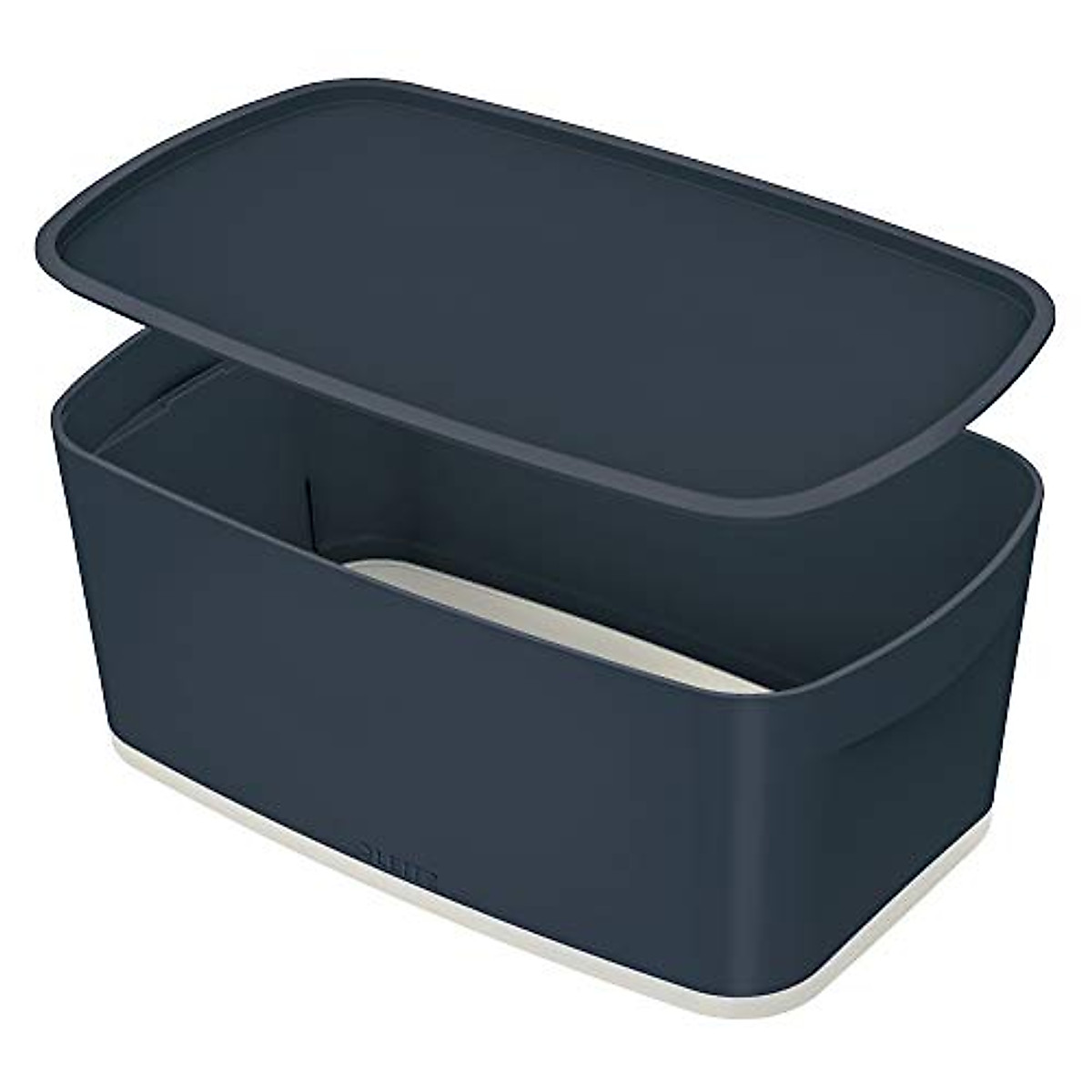 L:MyBox Small with Lid + Organise w. handle Cosy velvet grey Mailorder
