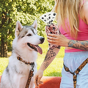 100 Pieces Pet Paw Bone Print Cellophane Bags, Dog Puppy Pet Gift Bags with Silver Twist Ties, Cellophane Treat Bags for Candy Cookie Chocolate Nuts Birthday Party Favor Goody Bags