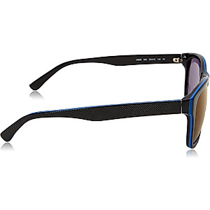 Lacoste L683S Square Sunglasses, Black/Blue/Black, 55 mm