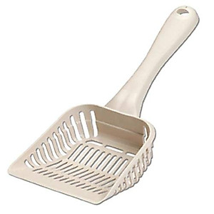 Petmate Litter Scoop with Deep Shovel for Cats, Giant Size, Bleached Linen