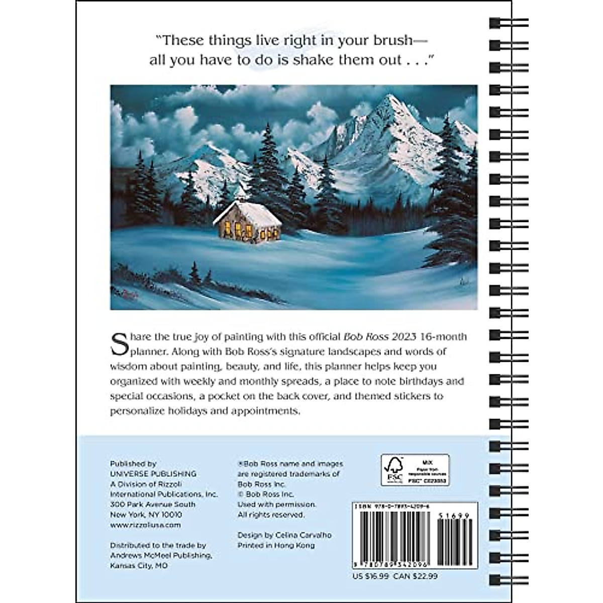 Bob Ross 2023 16-Month Planner