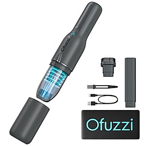 Ofuzzi Slim H7 Pro Cordless Handheld Vacuum with LED Light, Ultra-Lightweight 1.0LB, 11000Pa Powerful Suction, Two-Speed Modes, Type-C Fast Charging, Mini Vacuum for Home Cleaning (Gray)