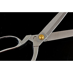 eZthings® Heavy Duty 10.5" Scissors For Cutting Fabric, Leather, and Raw Materials (10.5 Inch Silver)