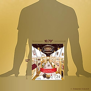 Ferrero Rocher Collection 2024 Advent Calendar, 24 Piece Premium Gourmet Assorted Chocolate, Hazelnut Milk Chocolate, Dark Chocolate and Coconut, 9.6 Oz