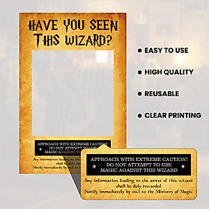 Have You Seen This Wizard Photo Booth Props Halloween Party Decorations Wizard Theme Inspired Photo Booth Frame Magical Birthday Party Supplies