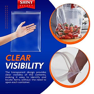 SHINY SELECT [ 12 COUNT ] 5 Gallon Double Zipper Jumbo Bags, 18x24 inches,12 Count Heavy Duty Storage Bag for Clothing, Bedding, Shoes, Pillows, Pet Supplies, Crafts, Books, Magazines, Toys