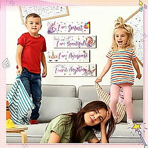 Yulejo Unicorn Rainbow Girls Room Wall Decor Unicorn Rainbow Motivational, Inspirational Wall Art Bedroom Decor for Girls Kids Bedroom Nursery Decorations (Smart Style)