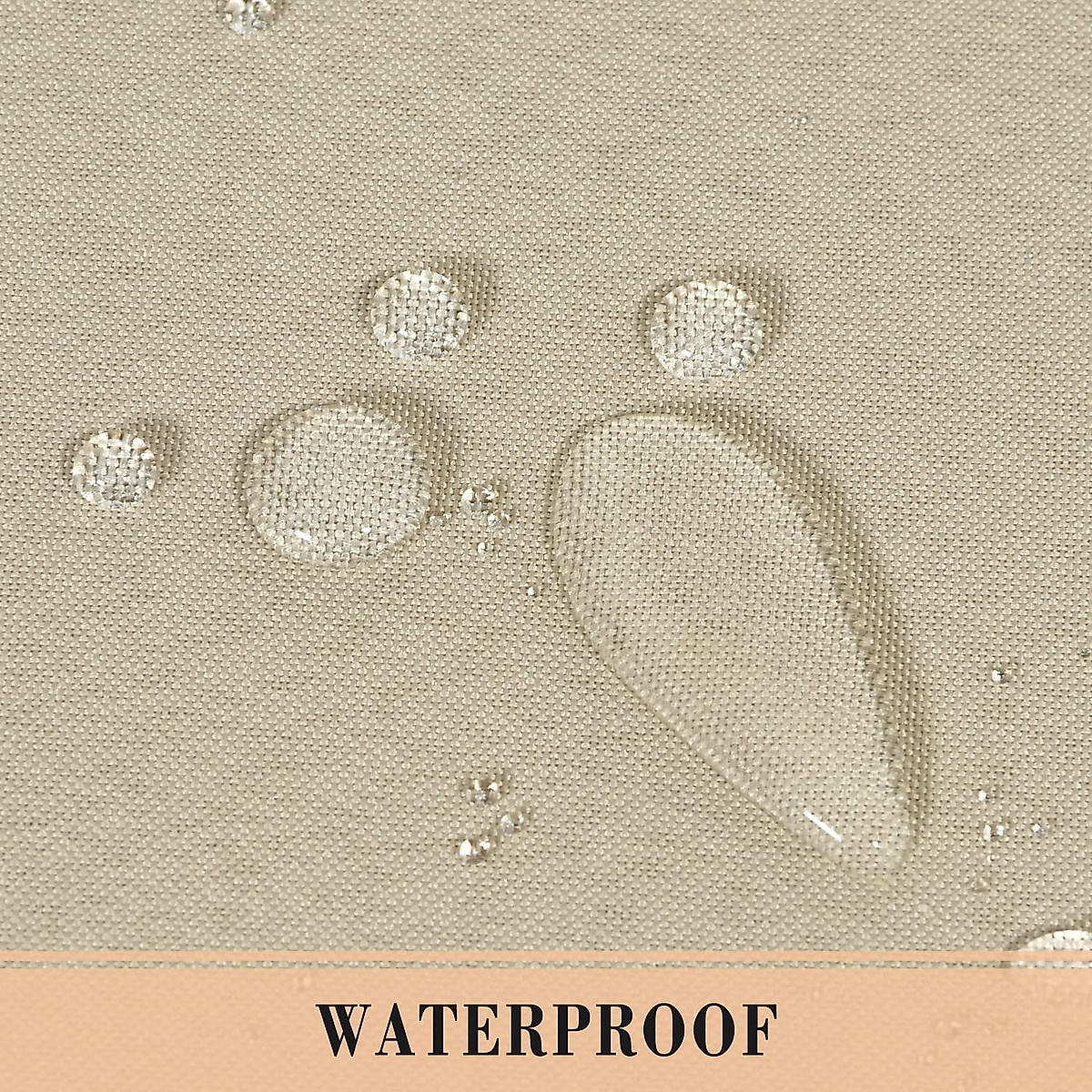 BONZER Outdoor Curtains for Patio Waterproof, Tab Top Weatherproof Outside Curtains for Porch, Pergola, Gazebo, Cabana, Pavilion, 1 Panel, 52x84 Inch, Beige