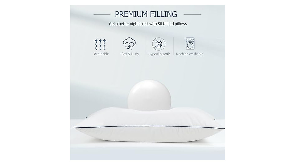SILUI Pillows Set of 4 - Soft Medium Support & Comfort