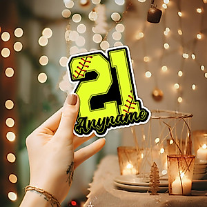 Custom Name Sticker Baseball Softball Helmet Decal Personalized Name Number Hard Hat Water-Resistant Vinyl Sticker for Helmet Merchandise Decor Water Bottle Bumper Sticker Decals Sport Gifts Idea