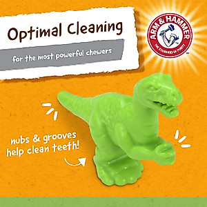 Arm & Hammer for Pets Nubbies Dental Toys T-Rex Dental Chew Toy for Dogs | Best Dog Chew Toy for Moderate Chewers | Reduces Plaque & Tartar Buildup Without Brushing, Mint Flavor, 24 Pack