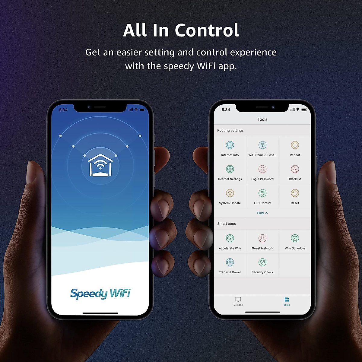Speedefy WiFi 6 Router, AX1800 Smart WiFi Router, 4-Stream Dual Band Wireless Router for Home Internet & Gaming, 1.5GHz Quad-Core CPU, MU-MIMO, OFDMA, Parental Control, VPN, IPv6 (Model KX450)
