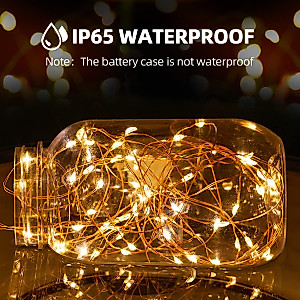 Ariceleo Battery Operated String Lights, 6 Packs 6.5ft 20 LEDs Mini Silver Wire Battery Powered Firefly Fairy String Lights for Wedding Bedroom Festival Party Christmas Table Decorations(Warm White)