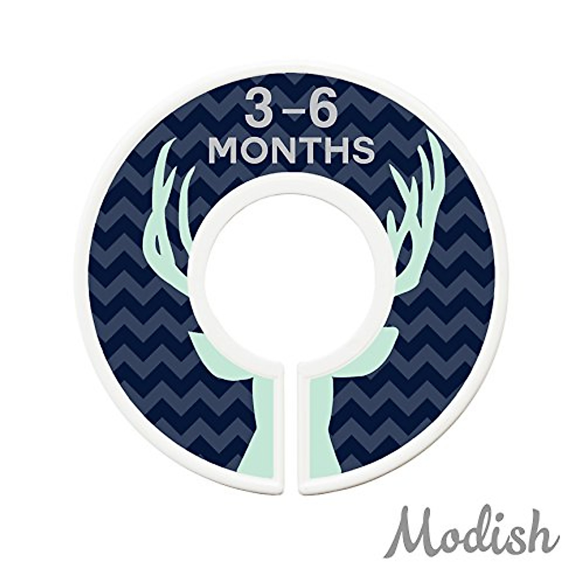 Modish Labels Baby Clothes Size Dividers, Baby Closet Organizers, Size Dividers, Baby Closet Organizers, Closet Dividers, Clothes Organizer, Nursery, Boy, Woodland, Deer, Navy, Mint, Gray (Baby)