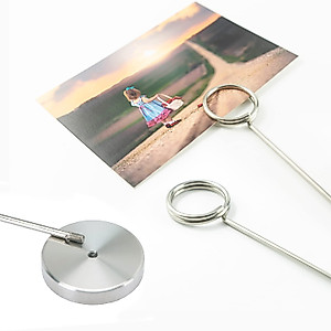 4pcs Table Number Holders Photo Holder Desk Stands for Christmas Wedding Cards, Office Gift Cards, Table Sign, Food Signs, Picture Display (3.9", 5.9", 7.9", 9.8")