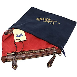 Floto Women's Leather Bag Fioro Crossbody Purse Satchel Handbag (Red)