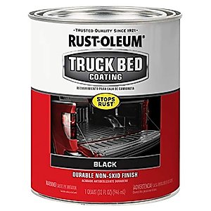 Rust-Oleum 342668 Automotive Truck Bed Coating, 1 Quarts (Pack of 4), Black, 128 Fl Oz