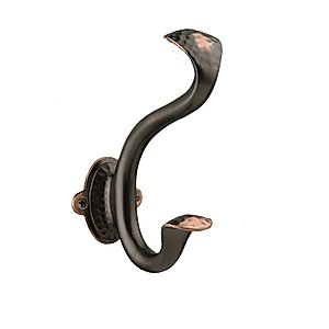 Hickory Hardware P2175-OBH Craftsman Collection Hook Oil-Rubbed Bronze Highlighted Finish