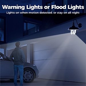 xmartO Light Bulb Security Camera Wireless Outdoor with Dual-Lens 10X ZOOM, AI Auto Tracking Pan/Tilt/Zoom, 24/7 Auto-Follow Monitor, Fits in E27 Light Socket