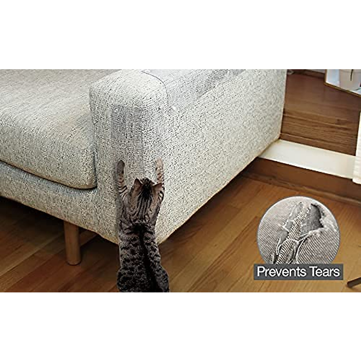 The Original LAMINET Deluxe Cat Scratch Shields - Protect Your Furniture with Our Deluxe Heavy Duty Furniture Scratch Shields - Set of 2 Heavy Duty Flexible Plastic Shields - (14L x 5.5W - INCHES)