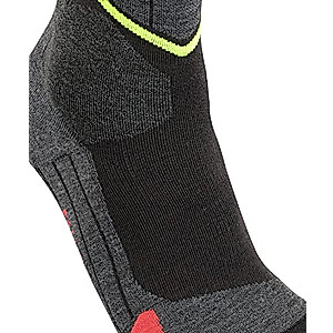 FALKE Men's SC1 Ski Socks, Merino Wool, Mid Calf, Ultra Light Cushion, Breathable Quick Dry, Winter Athletic Sock, Black (Black-Mix 3010), 12.5-13.5, 1 Pair
