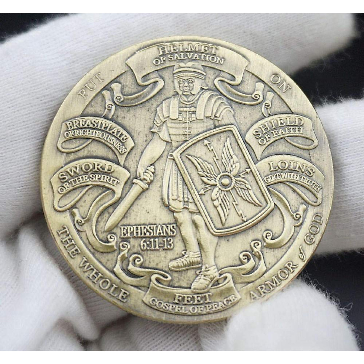 Put On The Whole Armor of God Coin Souvenir Commemorative Coins Bronze Collection