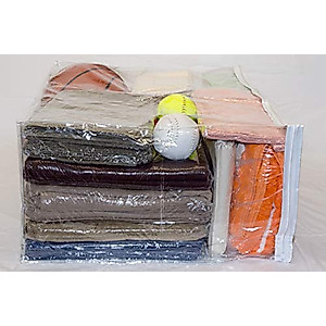 Clear Vinyl Zippered Storage Bags 24 x 20 x 11 Inch Set of 5