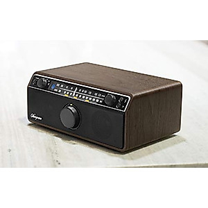 Sangean WR-12BT AM/FM/Bluetooth/AUX-In Stereo Analog Wooden Cabinet Radio (Dark Walnut)