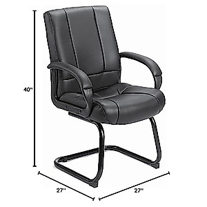 Boss Office Products Coressoft Mid Back Guest Chair in Black