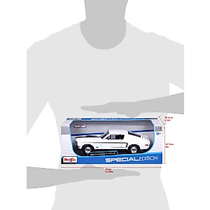 Maisto 1968 Ford Mustang GT Cobra Jet Hard Top 1/18 Scale Diecast Model Vehicle Blue