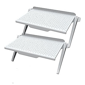 Computer Desktop Stand Riser Holder, Punch-Free Computer Monitor Rack, Vented Metal Desk Shelf for Desk Organizer, Plastic TV Set-top Box Screen Bracket Router Storage Rack (White)