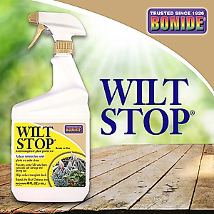 Bonide Wilt Stop, 40 oz Ready-to-Use Spray Anti-Transpirant Plant Protector, Long Lasting Effects, Extend the Life of Plants