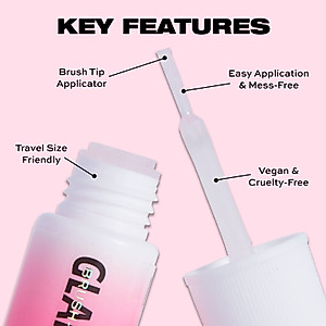 Glamnetic Brush On Nail Glue | Brush Tip Applicator, Mess Free, Travel Friendly, Vegan | Durable & Long-Lasting | .24 oz