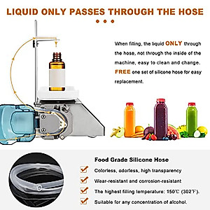 Saladulce Liquid Filling Machine 1.2L/min Electric Bottle Filler 3-300ml Weighing Filling Machine for Perfume, Oil, Trial Pack, Juice (110V)