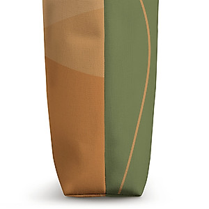 Abstract Vintage Midcentury Forest Green Mustard Earth Tone Tote Bag