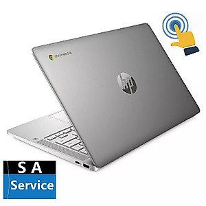 HP 14in Touchscreen Chromebook, Intel Celeron N4000, 4GB RAM, 64GB eMMC, WiFi, Bluetooth, Webcam, Audio by B&O, SA Service, Chrome OS, Brilliant Silver (Renewed)
