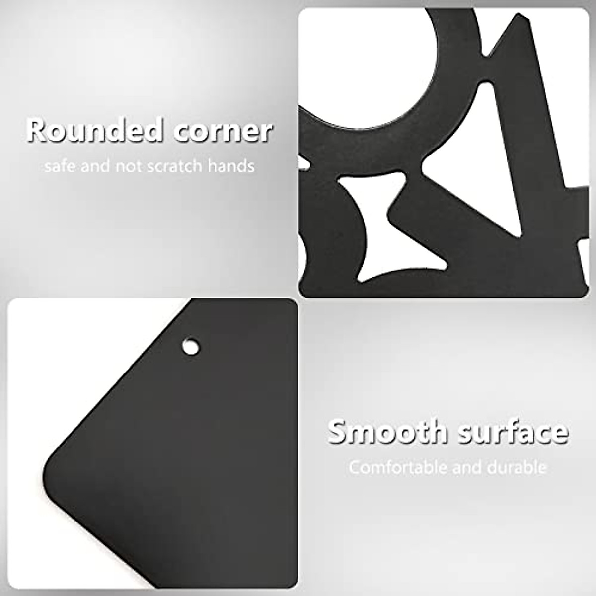 Book Ends, 4 Pieces Bookends for Shelves, Metal Book Ends Supports for Bookrack Desk,Books, Unique Appearance Design,Heavy Duty