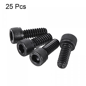 uxcell #10-24x1/2" Hex Socket Head Cap Screw Bolts 12.9 Grade Alloy Steel 25pcs