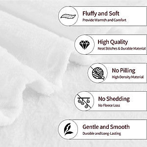 Flannel Blanket Lightweight Soft Cozy Fuzzy Warm Fleece Throw for Couch Sofa Bedroom Living Room 60"x50"