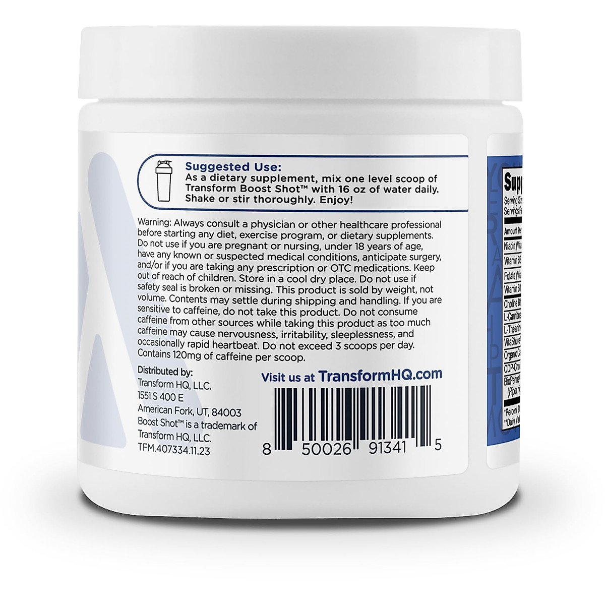 TransformHQ Everyday Boost Shot 28 Servings (Blue Raspberry) - Non-GMO, Gluten-Free, Powder