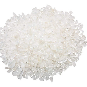 Xinxingshuo 1 lb Rock Quartz Small Tumbled Chips Crushed Stone Healing Reiki Crystal Jewelry Making Home Decoration (Rock Quartz)