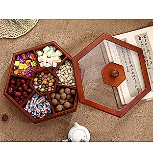 MISS Z Wood Candy Biscuit Storage Box with Lid Home Food Storage Container Boxes Nuts Snacks Fruit Organizer Case Food Jars Set