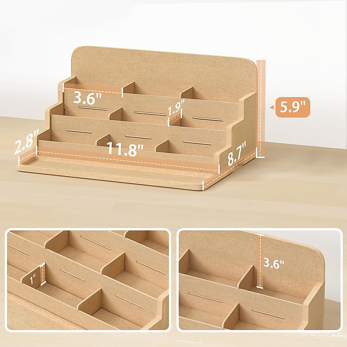 Bucasso Plastic Model Baking Rack, 4 Tier Paint Ink Bottle Paint Tool Storage Kit, MDF Material Model Tool Organizer, Craft Supplies Storage Rack for Tamiya/Gouda Paint and Miniature Model Tools, GK3