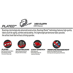 Rawlings PRO 150 Series Game/Practice Baseball Pant | Youth Medium | Piped - White/Royal | Relaxed Fit