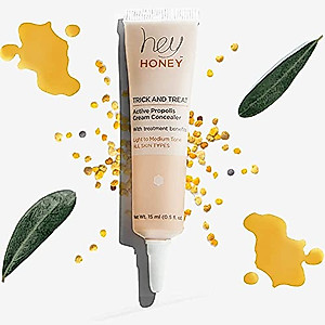 Hey Honey Trick And Treat Active Propolis Cream Concealer, Light To Medium Tone, 0.5 Fl Oz