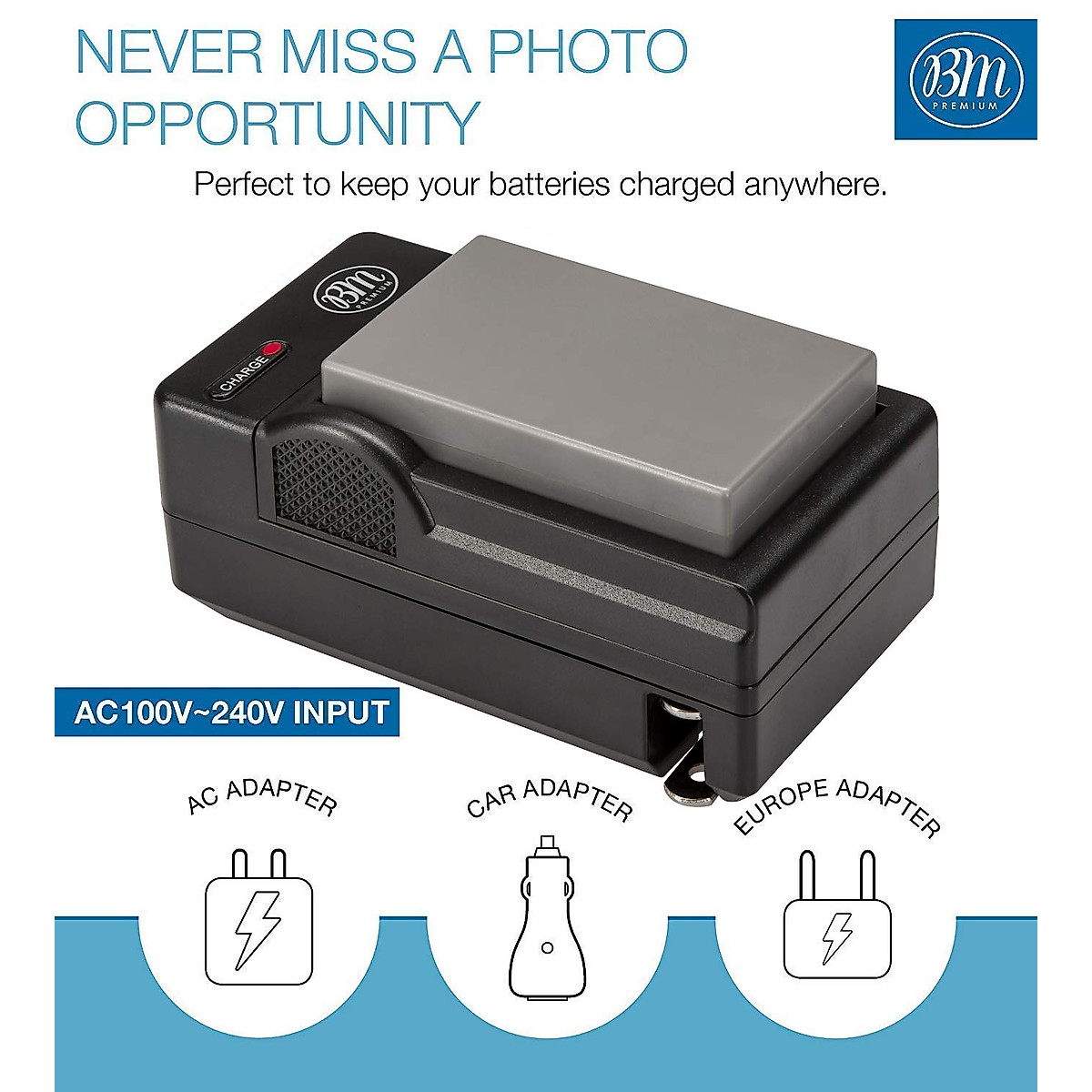 BM Premium 2 Pack of EN-EL9, EN-EL9A Batteries and Battery Charger for Nikon D5000, D3000, D60, D40x & D40 Digital SLR Camera